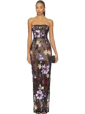 BRONX AND BRONCO Dahlia Maxi Dress - Purple Multi