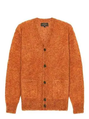 BEAMS Cardigan Stretch Mohair - Orange
