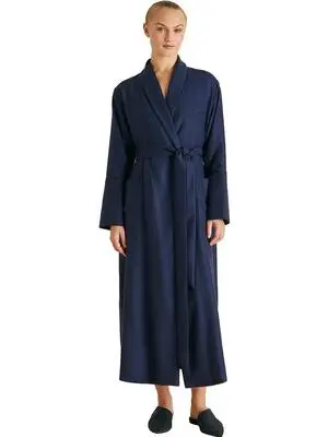 Olivia Von Halle Logan Osaka Navy Robe - Navy Blue