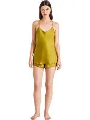 Olivia Von Halle Bella Moss Camisole Set - Yellow