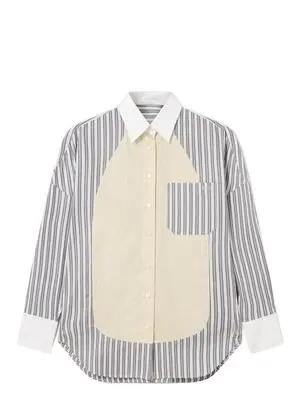 Stella McCartney Oversized Mixed Stripe Shirt - White