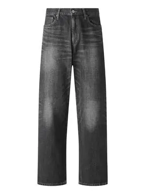 NEIGHBORHOOD Wide-leg Selvedge Denim Jeans - Black