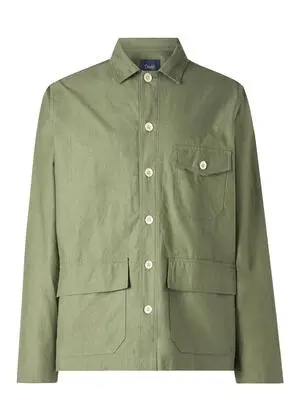 DRAKE'S Cotton-twill Overshirt - Green