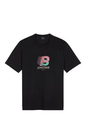 Paul Smith Ps Athletique' Print T-shirt - Black