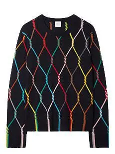 Paul Smith Knitted Sweater With Diamond Pattern - Blue