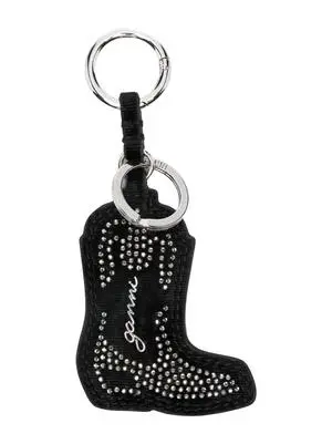 GANNI Western Boot Keyring - Black
