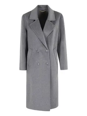 Seventy Double-breasted Buttoned Coat - Grey