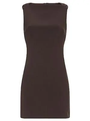 Bec & Bridge Sylvie Sleeveless Mini Dress - Dark Chocolate