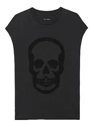 Zadig&Voltaire Cloe Skull-motif Tank Top - Carbone