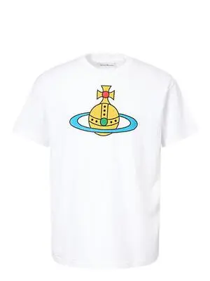 VIVIENNE WESTWOOD Orb-logo Oversized Cotton-jersey T-shirt - White