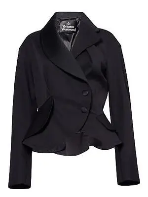 VIVIENNE WESTWOOD Stormy Peplum Wool Jacket - Black