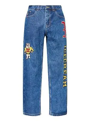 ICECREAM Mascot Straight-leg Denim Jeans - Mid Wash