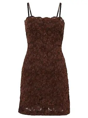 Bec & Bridge Pamela Floral Mini Dress - Choc