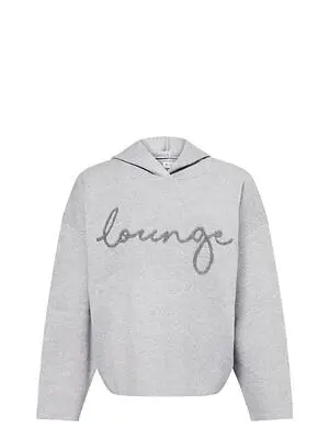 Lounge Knitted Hoody - Grey Marl