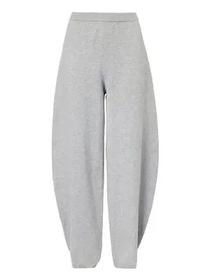 Lounge Knitted Balloon-leg Jogging Bottoms - Grey Marl