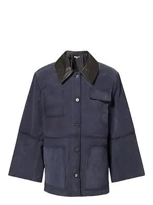 Camilla And Marc Balto Relaxed-fit Suede Jacket - Steel Blue