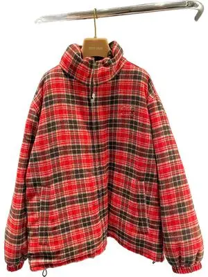 Miu Miu Plaid Bomber - Red