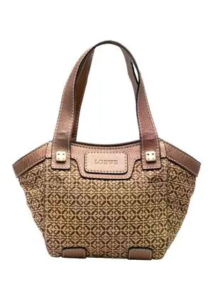 Loewe 2007 Anagram Canvas Tote - Brown