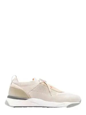 Santoni Lace-up Panelled Sneakers - Neutrals