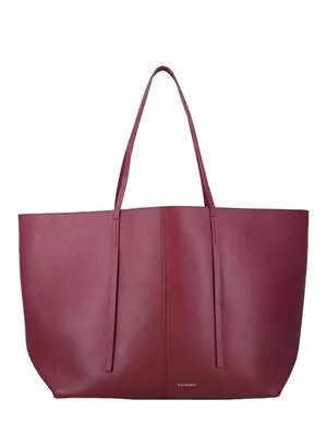 BY MALENE BIRGER Abilla Leather Tote Bag Red