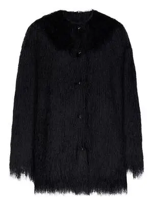 Loulou De Saison Filipo Fringed Button Coat - Black