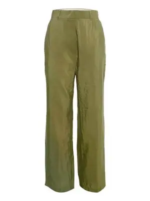 Max Mara Crepe Straight-leg Trousers - Green