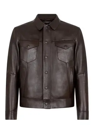 TOM FORD Buffalo Leather Jacket - Brown