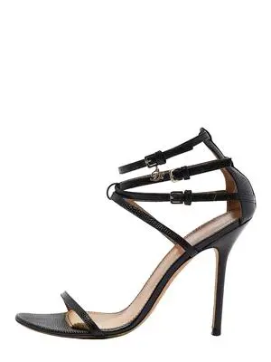 Dsquared2 Buckle Strap Stiletto Heel Sandals - Black