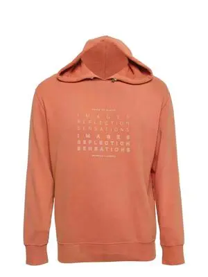 Brunello Cucinelli Slogan-print Cotton Hoodie - Orange