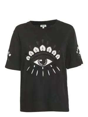 Kenzo Eye-motif Cotton T-shirt - Black
