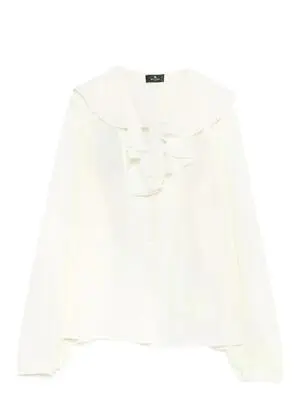 Etro Ruffled-collar Shirt - White