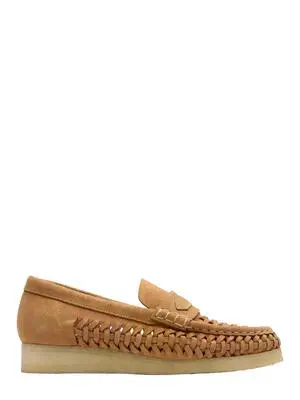 Clarks Woven Loafers - Brown