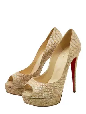 CHRISTIAN LOUBOUTIN 150mm Lady Peep Pumps - Neutrals