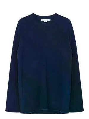 Comme Des Garçons Rolled-hem Wool Sweater - Blue