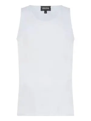 Zegna Sleeveless Top - White