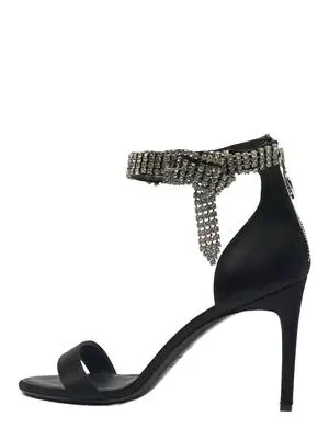 Oscar De La Renta Crystal-embellished Ankle-strap Sandals - Black