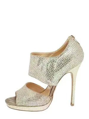 JIMMY CHOO 120mm Embellished Sandals - Gold
