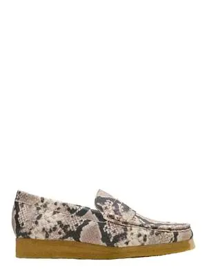 Clarks Wallabee Snake Loafers - Grey