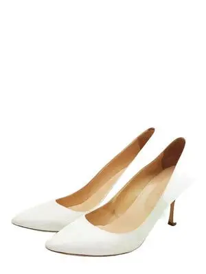 SERGIO ROSSI Leather Pumps - White