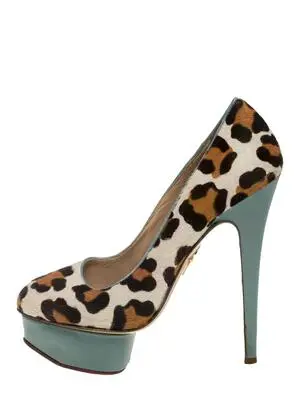CHARLOTTE OLYMPIA 140mm Leopard-print Platform Pumps - Brown