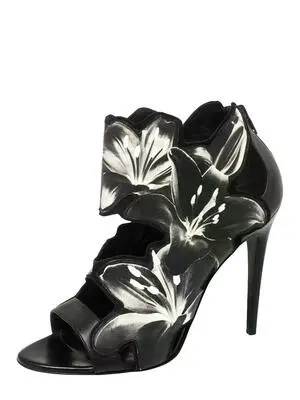 Pierre Hardy 115mm Lily Leather Sandals - Black