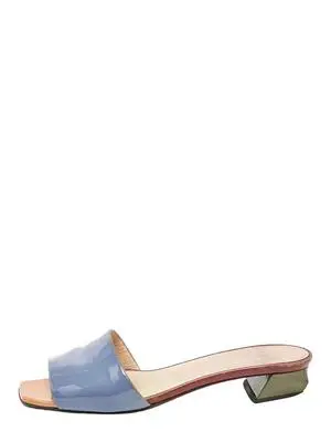 Fendi Patent Leather Sandals - Blue