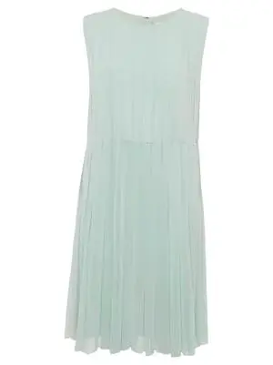See By Chloé Pleated Sleeveless Dress - Green