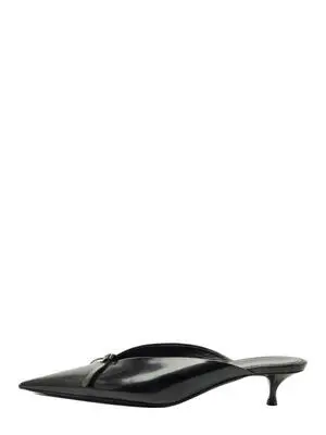Balenciaga Knife Leather Mules - Black
