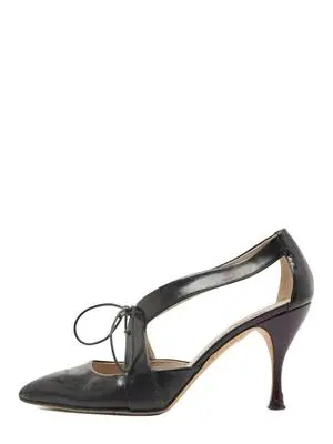 Marc Jacobs 85mm Leather Lace-up Pumps - Black