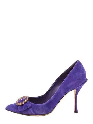 Dolce & Gabbana 100mm Suede Pointed-toe Pumps - Purple