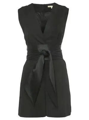Maje Sleeveless Belted-waist Dress - Black
