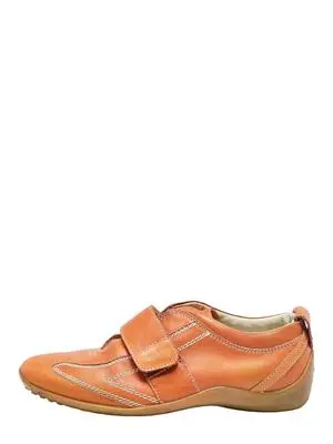 TOD'S Touch-strap Leather Sneakers - Orange