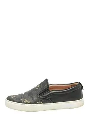 Gucci 1156718 Coated Canvas Slip-on Sneakers - Black