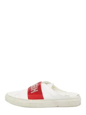 Philipp Plein 2024 Crystal Strap Leather Mules - White